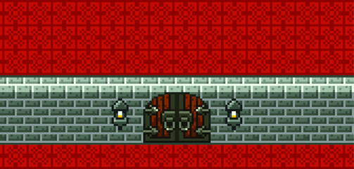 Sewing fabric with Retro 8bit pixel tiles - CottonBee