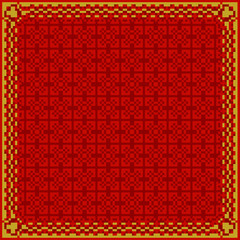 Sewing fabric with Retro 8bit Pixel Floor tiles - CottonBee