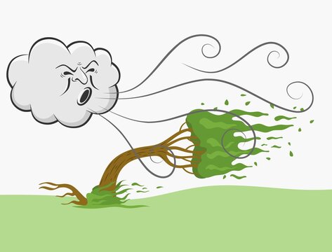 Wind Blowing Trees Clipart