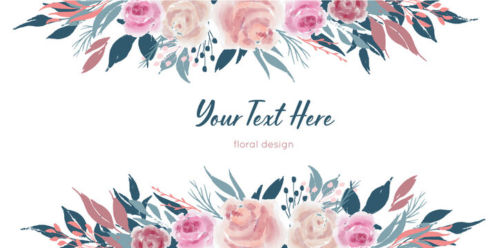 Vector Flower Border Design