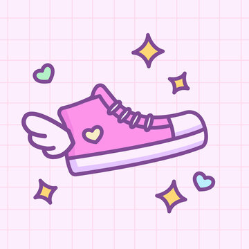 Cartoon Pink Sneakers Images – Browse 1,613 Stock Photos, Vectors, and ...