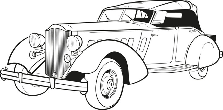 5,860 BEST Classic Car Outline IMAGES, STOCK PHOTOS & VECTORS | Adobe Stock