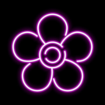 Neon Purple Flowers