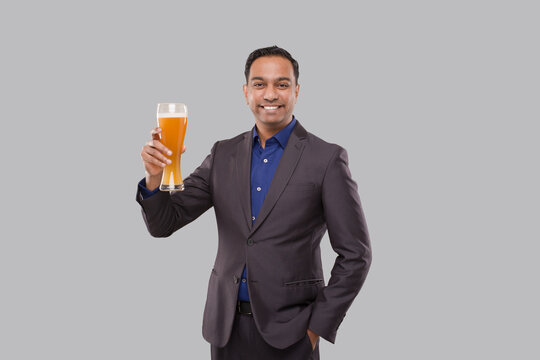 Man Standing Drinking Beer