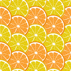 Sewing fabric with Colorful seamless pattern with sliced pieces of ...