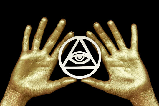Illuminati Triangle Hand Symbol
