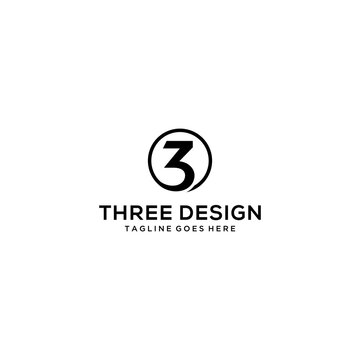 Number 3 Logo Design