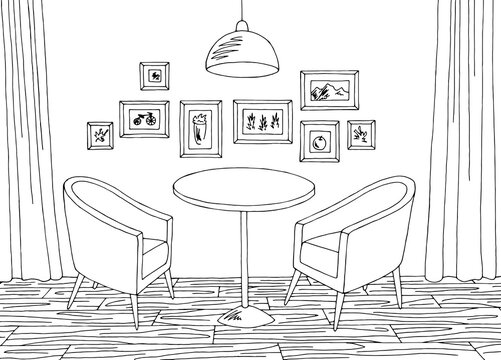 Restaurant Drawing Interior Tables Images – Browse 319,525 Stock Photos ...
