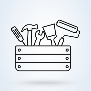 Tool Box Clip Art Black And White