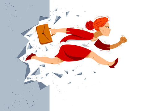 Break Through Wall Cartoon Images – Browse 1,878 Stock Photos, Vectors ...