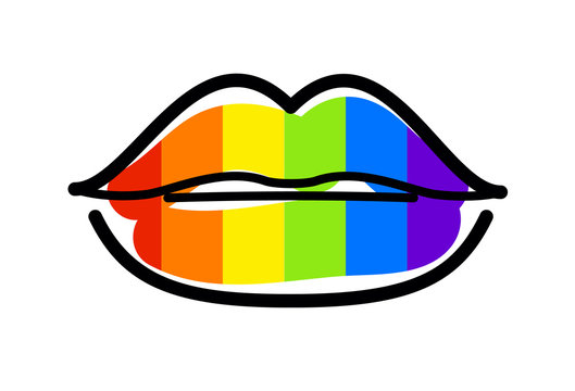 Rainbow Lips Clipart Free | Lipstutorial.org