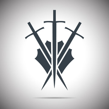 Three Crossed Swords