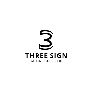 Number 3 Logo Design