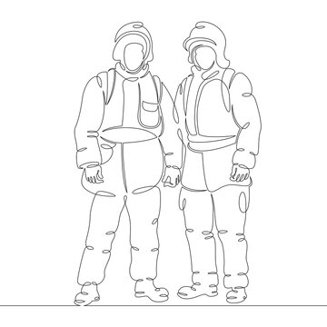 Firefighter Outline Images – Browse 143 Stock Photos, Vectors, and ...