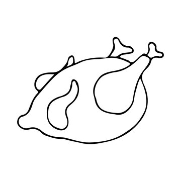 Chicken Meat Coloring Page