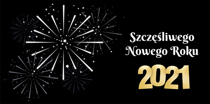 Szczesliwegonowegoroku2021clipartczarnobiale