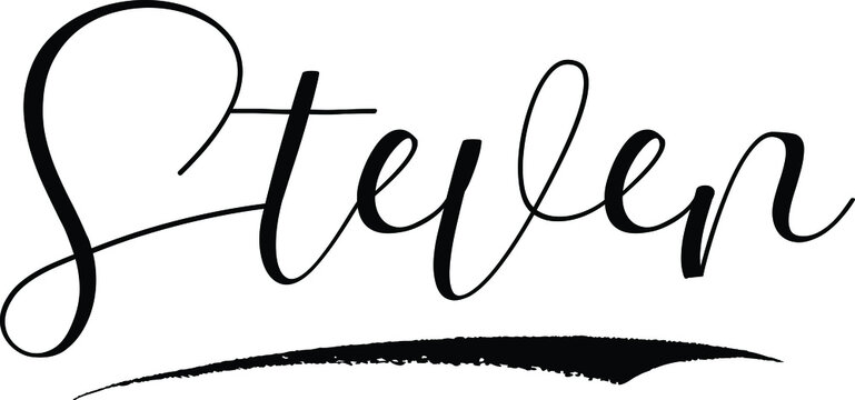 Steven Name Cursive