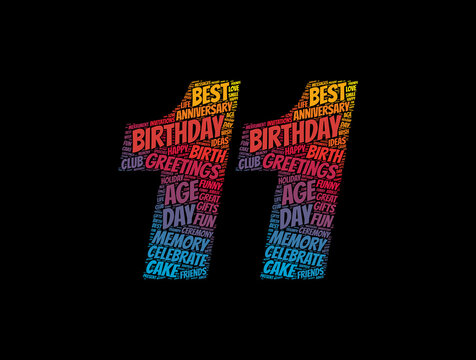1,551 BEST 11Th Birthday IMAGES, STOCK PHOTOS & VECTORS | Adobe Stock