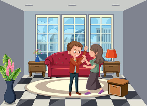 Fighting Couple Cartoon Images – Browse 4,362 Stock Photos, Vectors ...