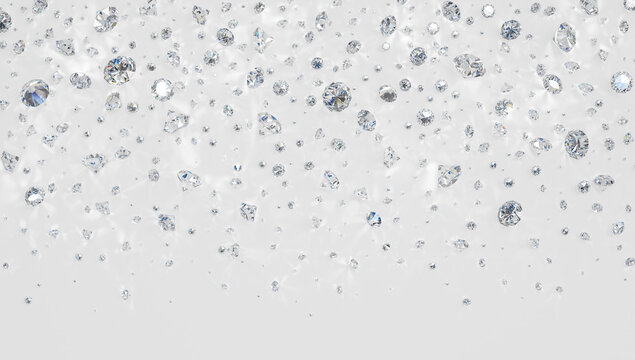 Falling Diamonds White Background