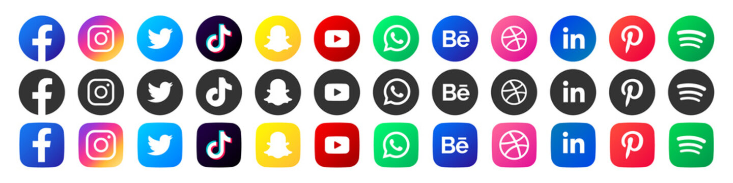 "Social Media Logos" Images – Browse 532 Stock Photos, Vectors, and ...