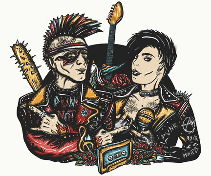 Punk Rock Drawing Style