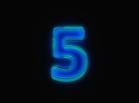 Number 5 Blue
