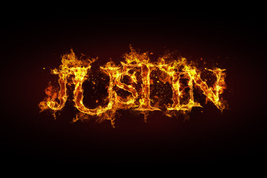 Justin Name In A Heart