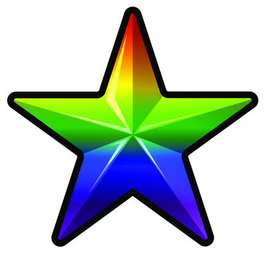 Rainbow Colored Stars