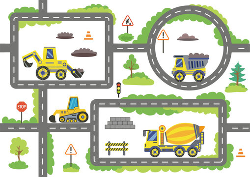 Cartoon Road Construction Images – Browse 35,173 Stock Photos, Vectors ...