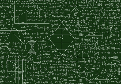 green chalkboard math