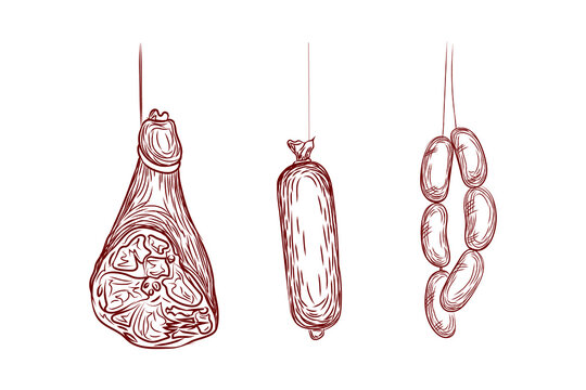 Hanging Meat Drawing