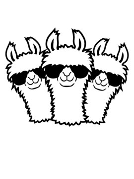 Llama Clipart Black And White