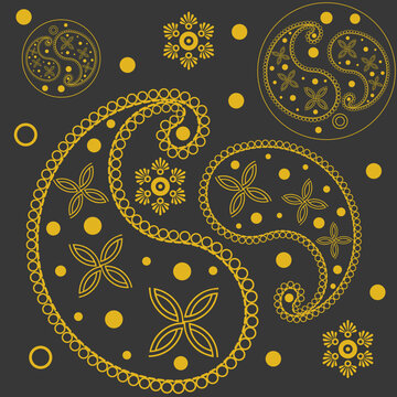 Yellow Paisley Background Images – Browse 8,815 Stock Photos, Vectors ...