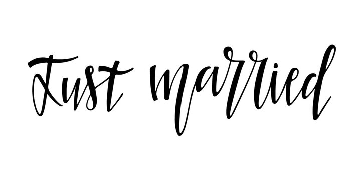 Just Married Text Images – Browse 13,812 Stock Photos, Vectors, and ...