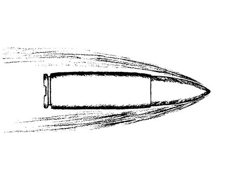 Bullet In Flight Drawing