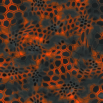 Orange Digital Camo Pattern