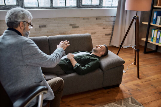 Patient On Psychiatrist Couch