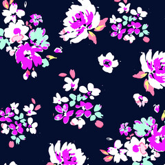 Sewing fabric with Floral seamless pattern For textile, wallpapers ...