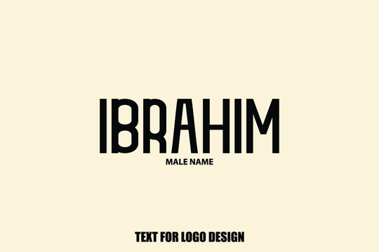 Ibrahim Name Logo