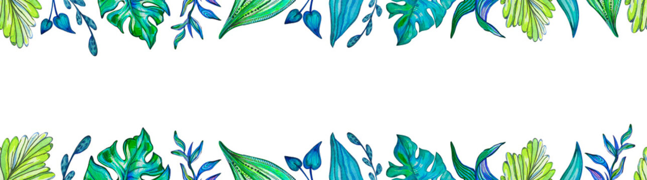 12,626 BEST Monstera Leaf Border IMAGES, STOCK PHOTOS & VECTORS | Adobe ...