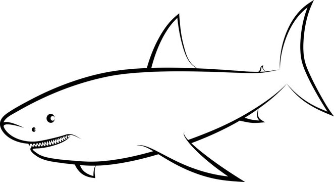 Easy Shark Clipart Images