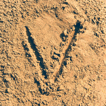 Letter M In Sand