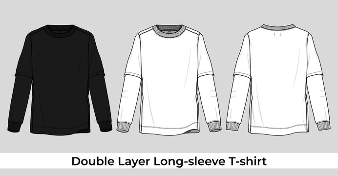 6,597 BEST Long Sleeve T-Shirt Template IMAGES, STOCK PHOTOS & VECTORS ...