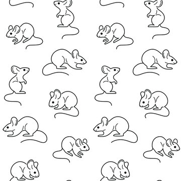 Simple Mouse Cartoon Side View