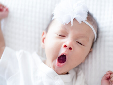 Chinese Baby Yawning