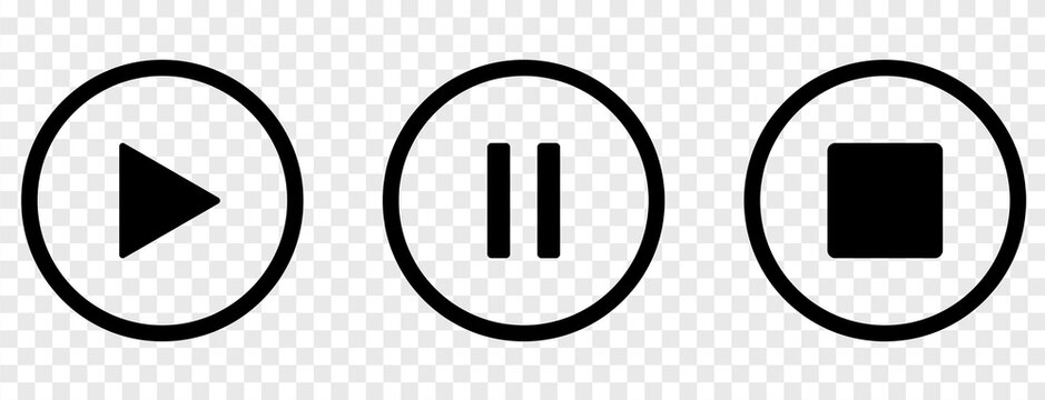 Stop Button Transparent