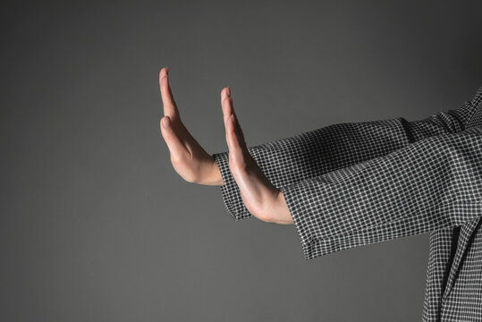 Stop Hand Sign Side View