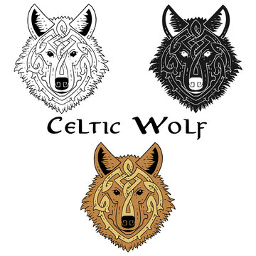Celtic Wolf Head Tattoo