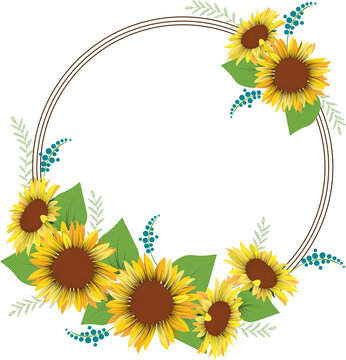 Sunflower Circle Border Images – Browse 1,382 Stock Photos, Vectors ...